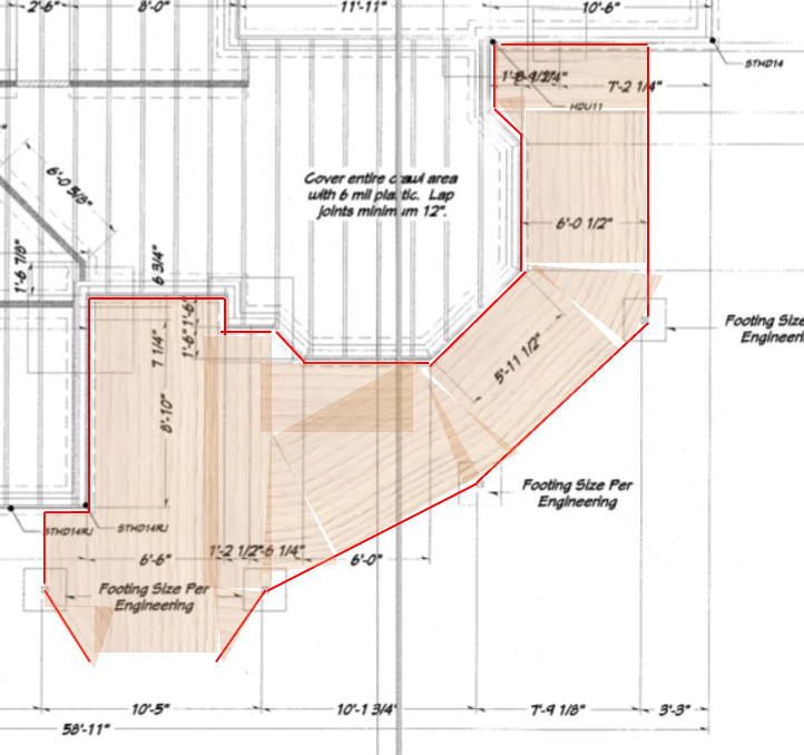 Composite front porch with angles