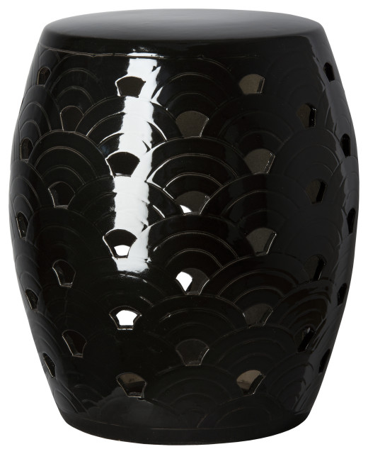 18" Wave Stool - Asian - Accent And Garden Stools - by EMISSARY | Houzz