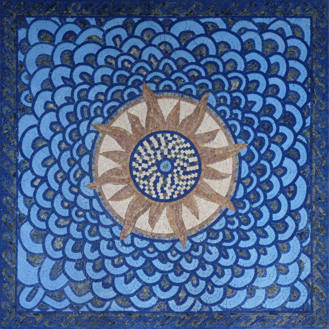 Mosaic Artwork - Celestial Mosaic, 40" x 40" - Southwestern - Tile ...