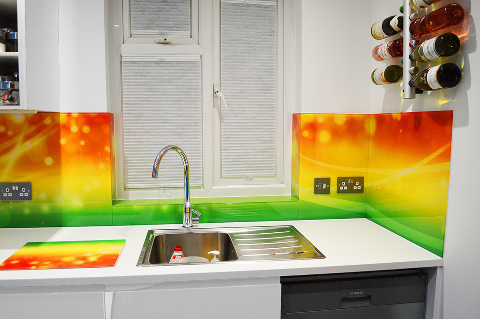 Custom Printed Gradient Design Glass Splashback - Modern - Kitchen ...