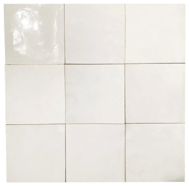 Contemporary Zellige White, Sample Piece - Traditional - Tile - by ...