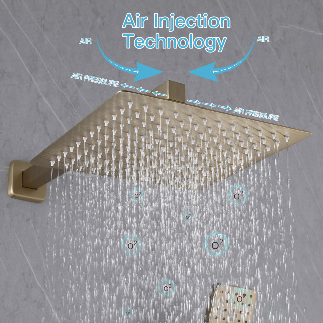 Pressure Balanced Complete Shower System With 3-Setting Hand Shower ...