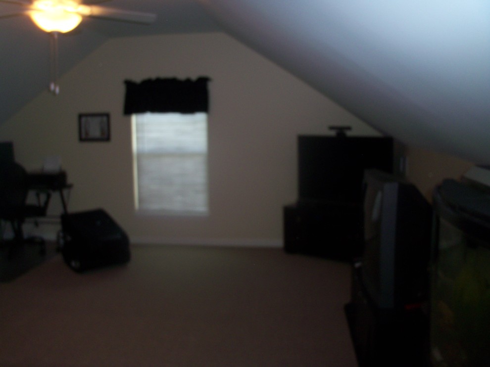 Bonus Room with sloped ceiling