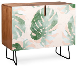 Deny Designs Bohemian Monstera Credenza - Midcentury - Buffets And ...