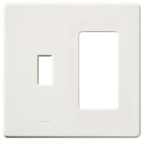 Lutron FG-2-TD-WH, 2-Gang Ls Wallplates, White - Contemporary - Switch ...