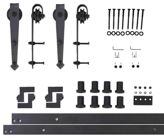 Sliding Barn Door Hardware Kit, Arrow Design, 10FT - Traditional - Barn ...