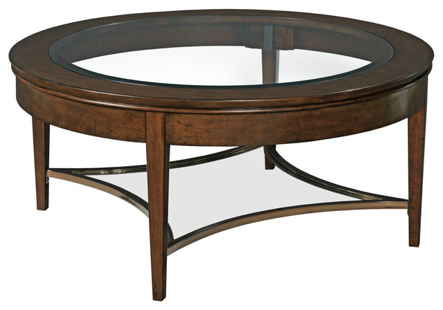 Kincaid Elise Solid Wood Aura Cocktail Table, Amaretto - Transitional ...