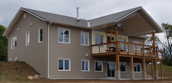 Stone veneer brand for an ICF wall