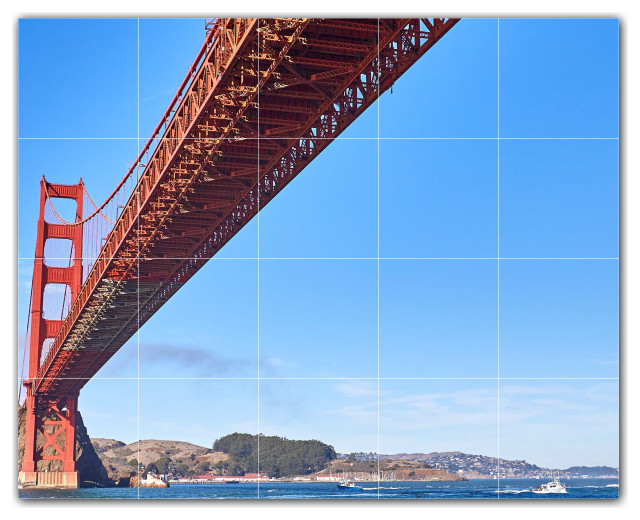 Bridge Ceramic Tile Wall Mural HZ500248, 60" Wide x 48" High ...