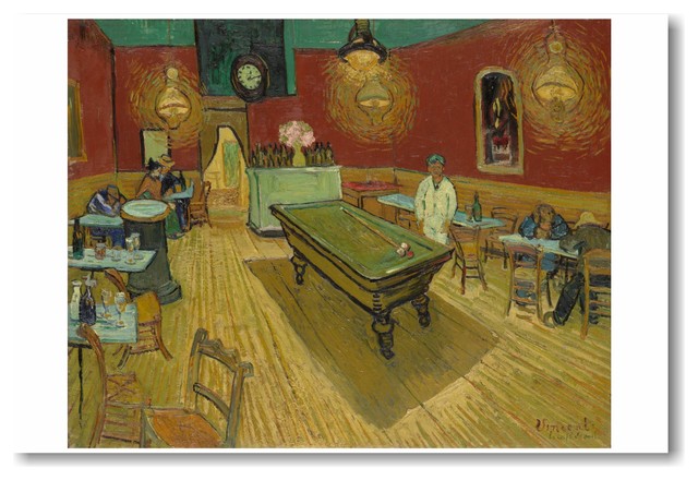 The Night Cafe 1888 - Vincent van Gogh - Art Print POSTER - Traditional ...