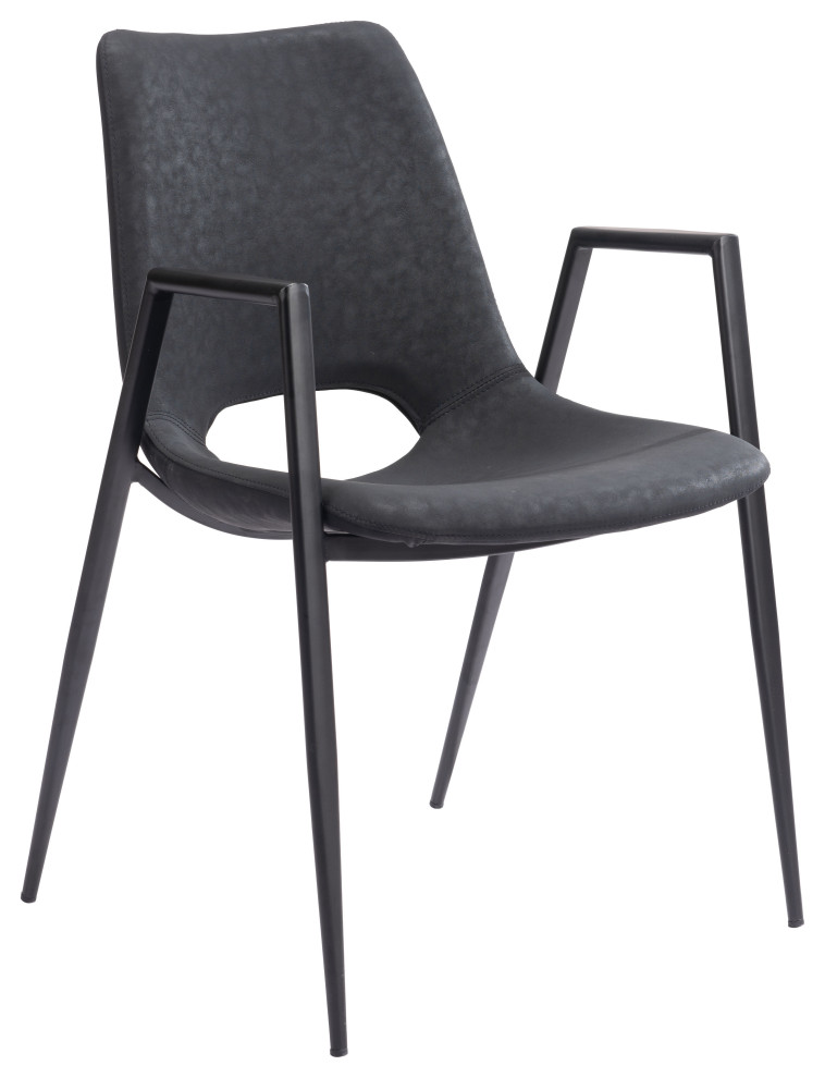 Desi Dining Chair (Set of 2) Black - Midcentury - Dining Chairs - by ...