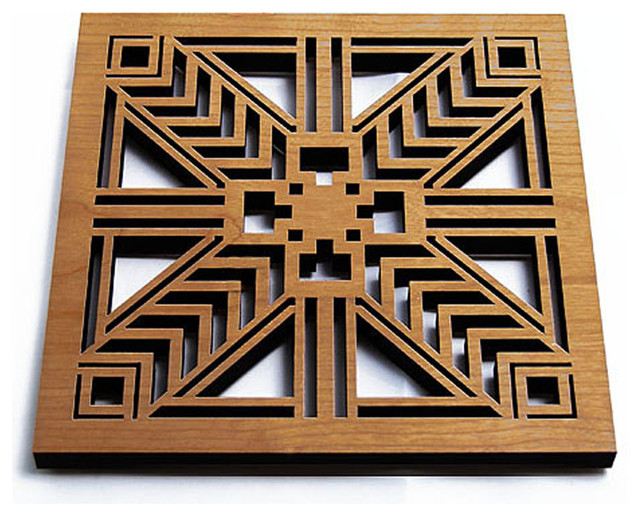 Frank Lloyd Wright Robie Sconce Hardwood Trivet - Craftsman - Trivets ...