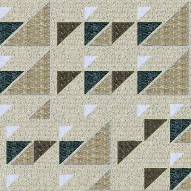 Triangles Mosaic Tile, Galya, 47" x 47" - Contemporary - Tile Murals ...
