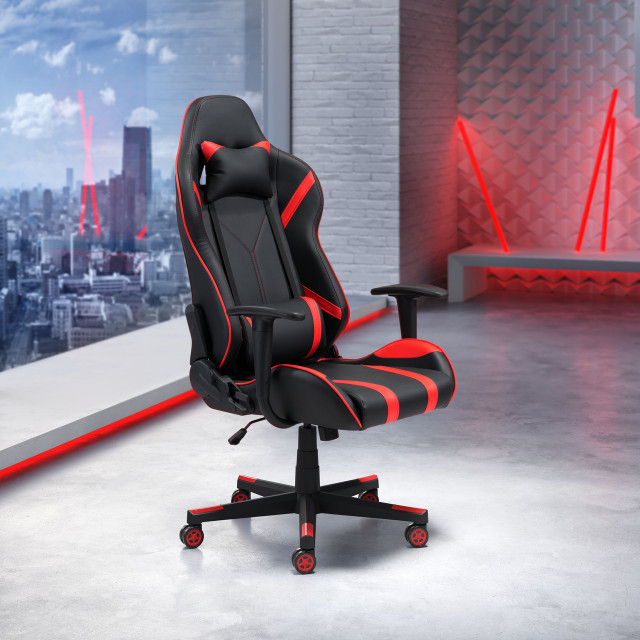 Android Gaming Chair Black & Red - Gaming Chairs - by StudioLX | Houzz