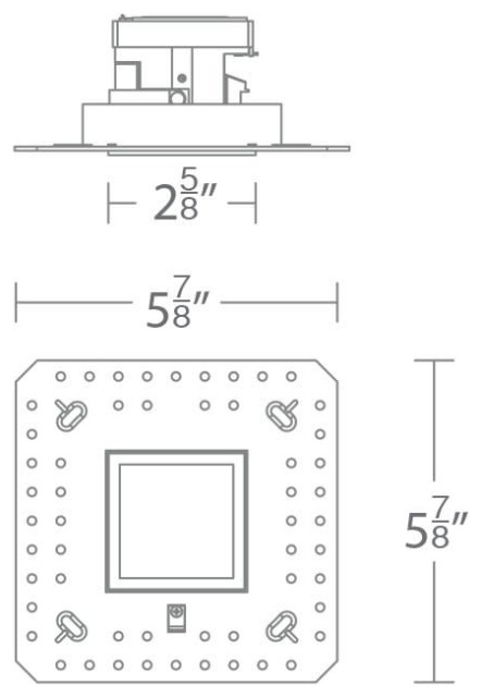 WAC Lighting R2ASAL-N Aether 2" Square Adjustable Invisible Trim ...