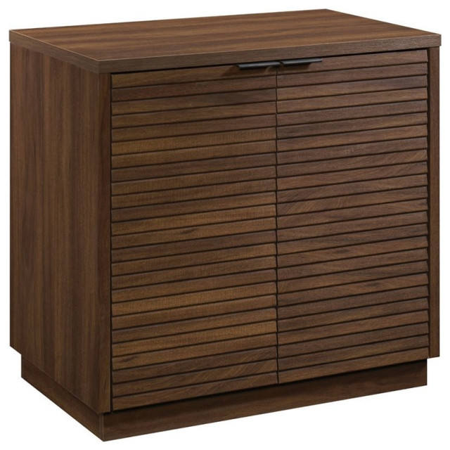 Sauder Englewood Engineered Wood Utility Stand in Spiced Mahogany ...