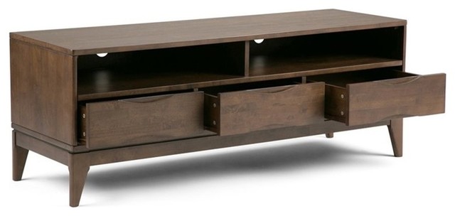 Atlin Designs Mid-Century Wood TV Stand for TVs up to 60" in Walnut ...