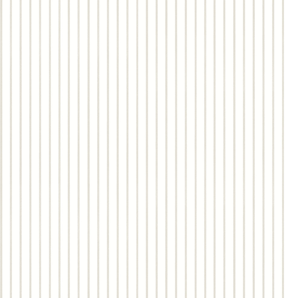 Oliver Taupe Simple Stripe Wallpaper, Bolt - Farmhouse - Wallpaper - by ...