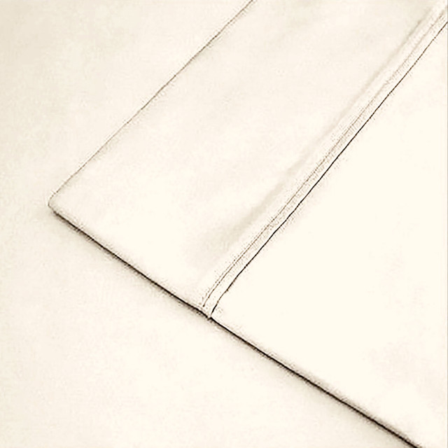 Linum Home Textiles 100% Cotton 400 TC Solid Sateen Sheet Set, Queen ...