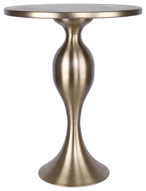24" Plated Gold Accent Table - Contemporary - Side Tables And End ...