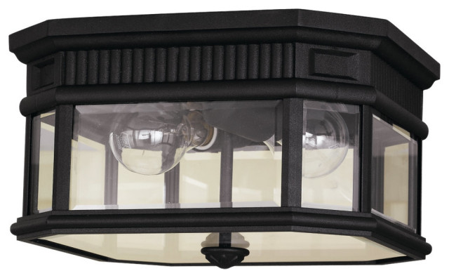 Cotswold Lane Two Light Outdoor Fixture in Black - Traditional ...