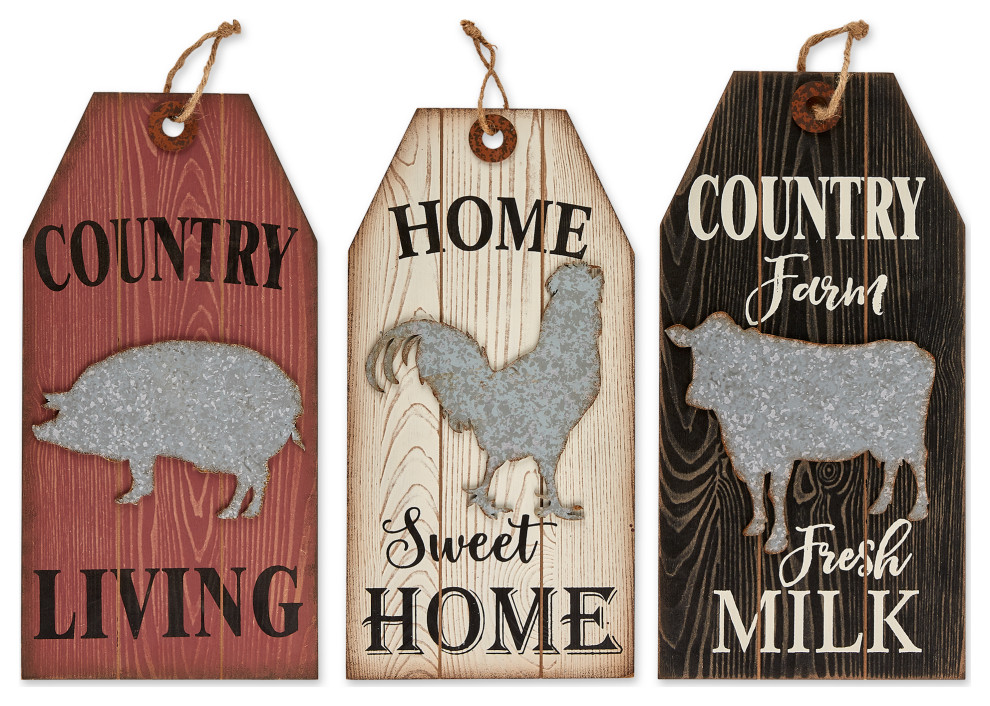 Tag Farmhouse Signs Set of 3 - Farmhouse - Novelty Signs - by Design ...