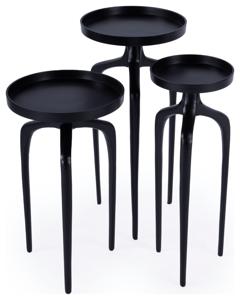 Emilie Outdoor Scatter Table Set of 3 - Industrial - Outdoor Side ...