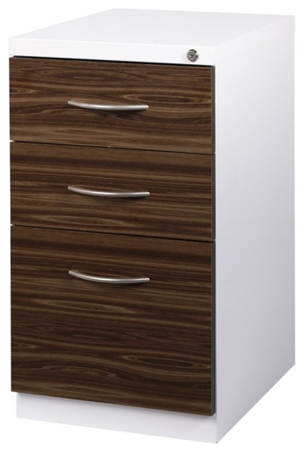 Hirsh 20-in Deep Mobile Pedestal 2-Drawer Metal Box/File. Laminate ...