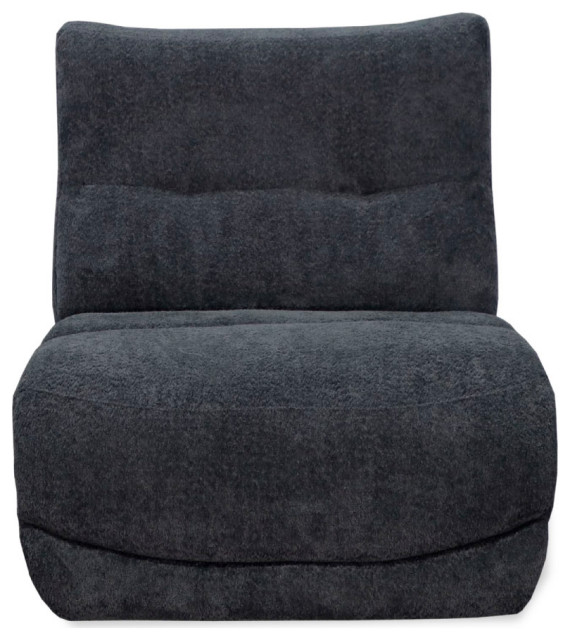 Divani Casa Basil Modern Dark Grey Fabric Small Electric Recliner Chair ...