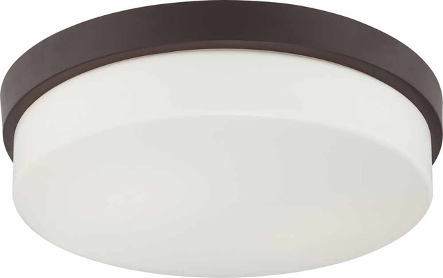 Volume Lighting 1-Light Antique Bronze Flush Mount Ceiling Fixture ...