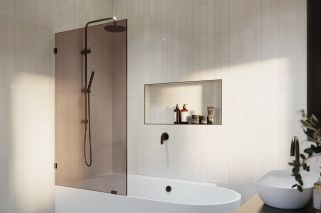 Bathtub Single Fixed Panels - Contemporary - Shower Doors - by Glass ...
