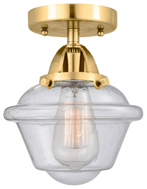 Innovations 288-1C-SG-G534-LED Oxford 1 Light Semi-Flush Mount, Satin ...