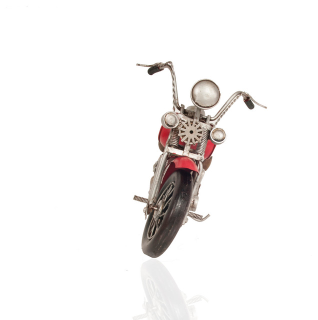 RED HARLEY-DAVIDSON MOTORCYCLE METAL HANDMADE scale model Motorcycle ...