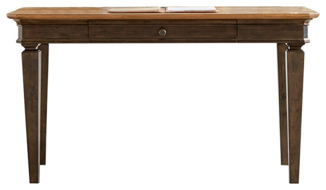 Executive Writing Desk Writing Table Office Desk Solid Wood Top Brown ...