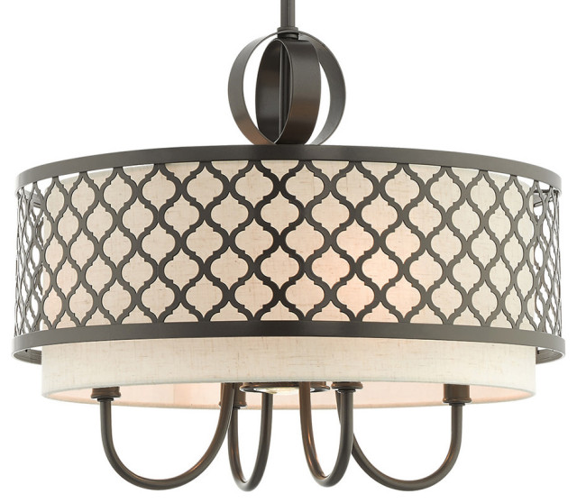 Livex Lighting 41115 Arabesque 1 Light 18"W Drum Chandelier ...
