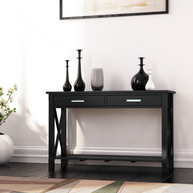 Kitchener Solid Wood 47" Contemporary Console Sofa Table - Transitional ...