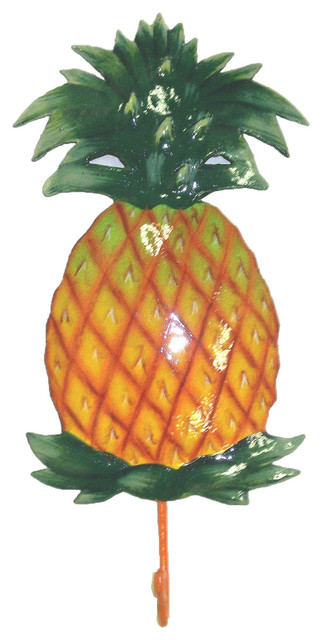 Colonial Tropical Pineapple Hook Haitian Metal Art - Tropical - Wall ...
