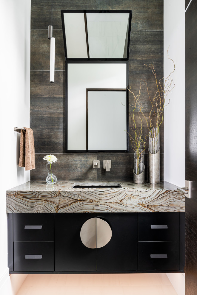 Massive Modern Home with Moxie - Contemporary - Powder Room - Miami ...