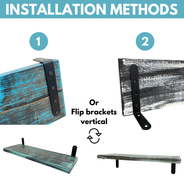 Barn Walls Floating Shelves - Set of Four - Farmhouse - Display And ...