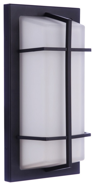 Bulkhead Rectangular Two Light Outdoor Bulkhead, Textured Black ...