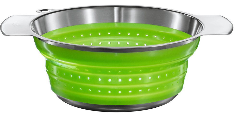 Rosle Green Silicone 9.4 Inch Collapsible Colander - Contemporary ...