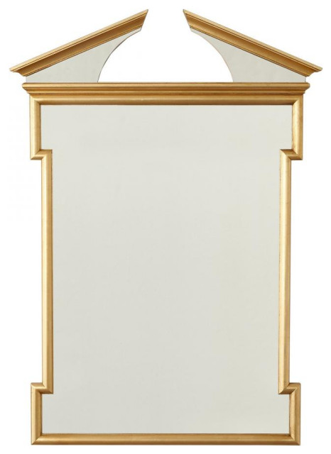 Broken Pediment Gold Leaf Mirror - Traditional - Wall Mirrors - by ...