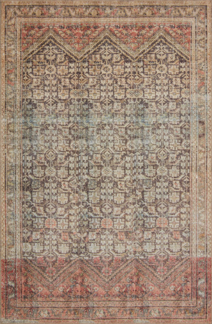 Loloi Loren Lq-17 Traditional Charcoal/Multi 5'0"x7'6" Rug, 5'0"x7'6 ...