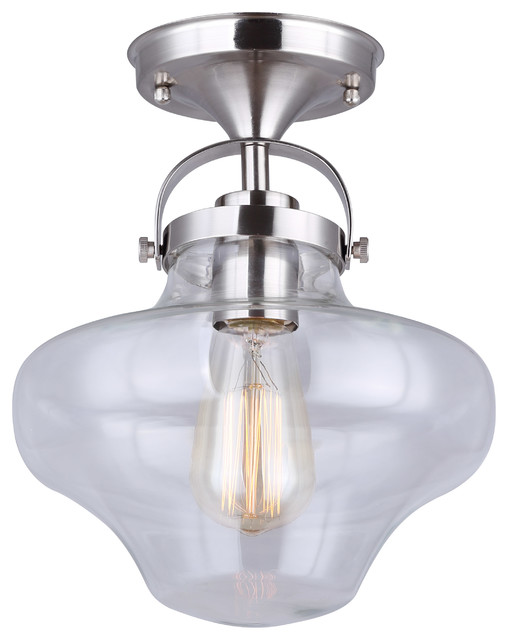 Canarm Kipp Flush Mount, Brushed Nickel - Traditional - Flush-mount ...