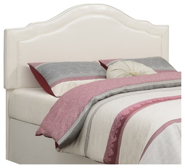 Edmond Cream Faux Leather Upholstered Queen Headboard, Queen Size ...