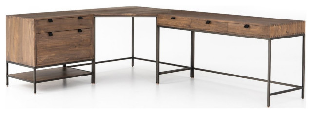 Fulton Industrial Modular Corner Desk 41" - Industrial - Desks And ...