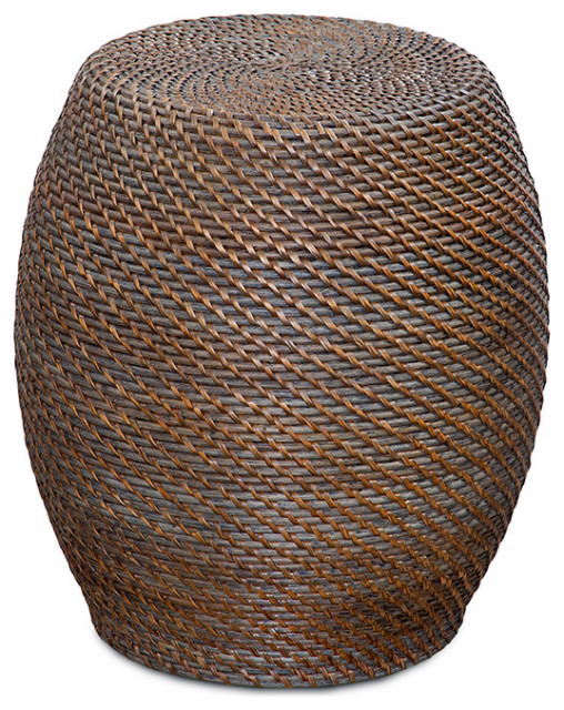 Bassett Mirror Corfu Round End Table - Tropical - Side Tables And End ...