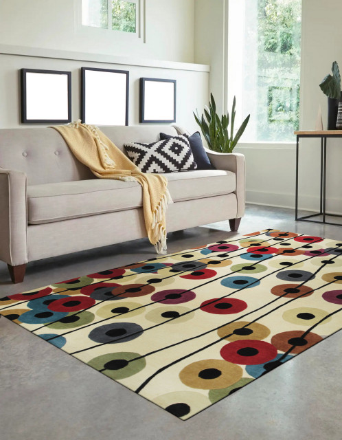 MIX Transitional Stripe Modern Tufted Area Rug - Contemporary - Area ...