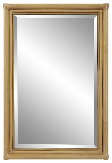 Drift Away Wall Mirror, Natural Rattan - Transitional - Wall Mirrors ...