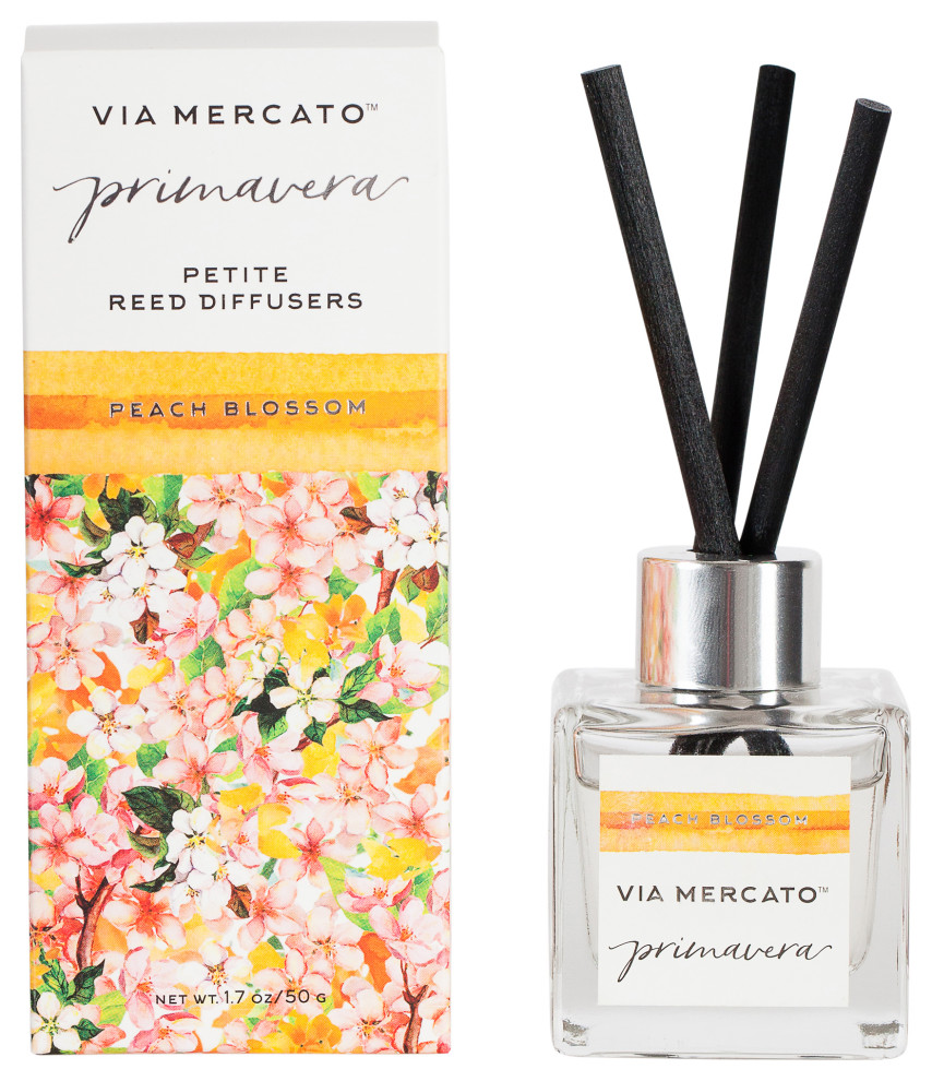 Via Mercato Primavera Petite Reed Diffuser-Peach Blossom - Home Fragrances - by Design Imports ...